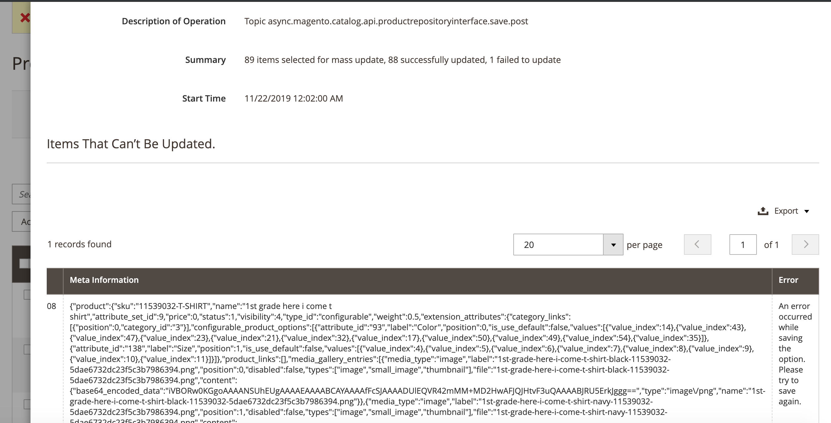 Bulk Action - Finished with Failure · Issue #25526 · magento/magento2 · GitHub