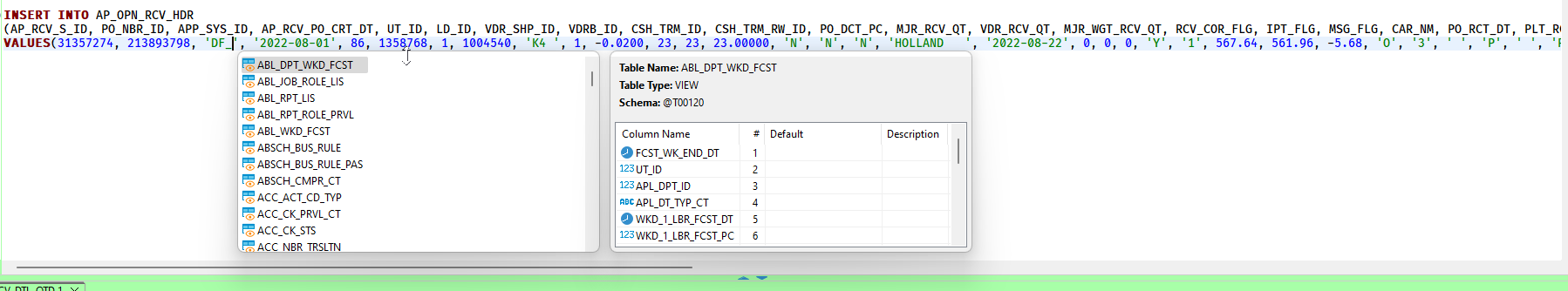 INSERT Query values in string or numeric table/View select pop-up · Issue #18837 · dbeaver ...