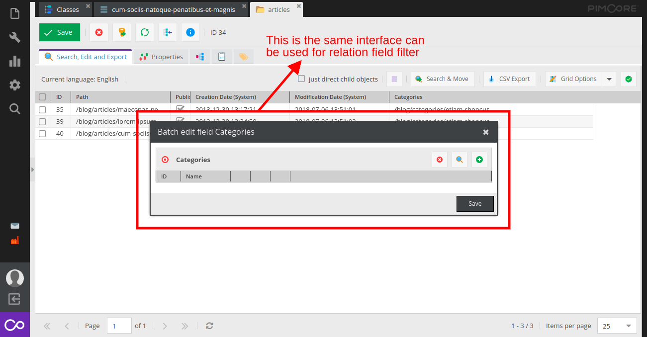 Object grid filters on all relation fields · Issue #3031 · pimcore/pimcore · GitHub