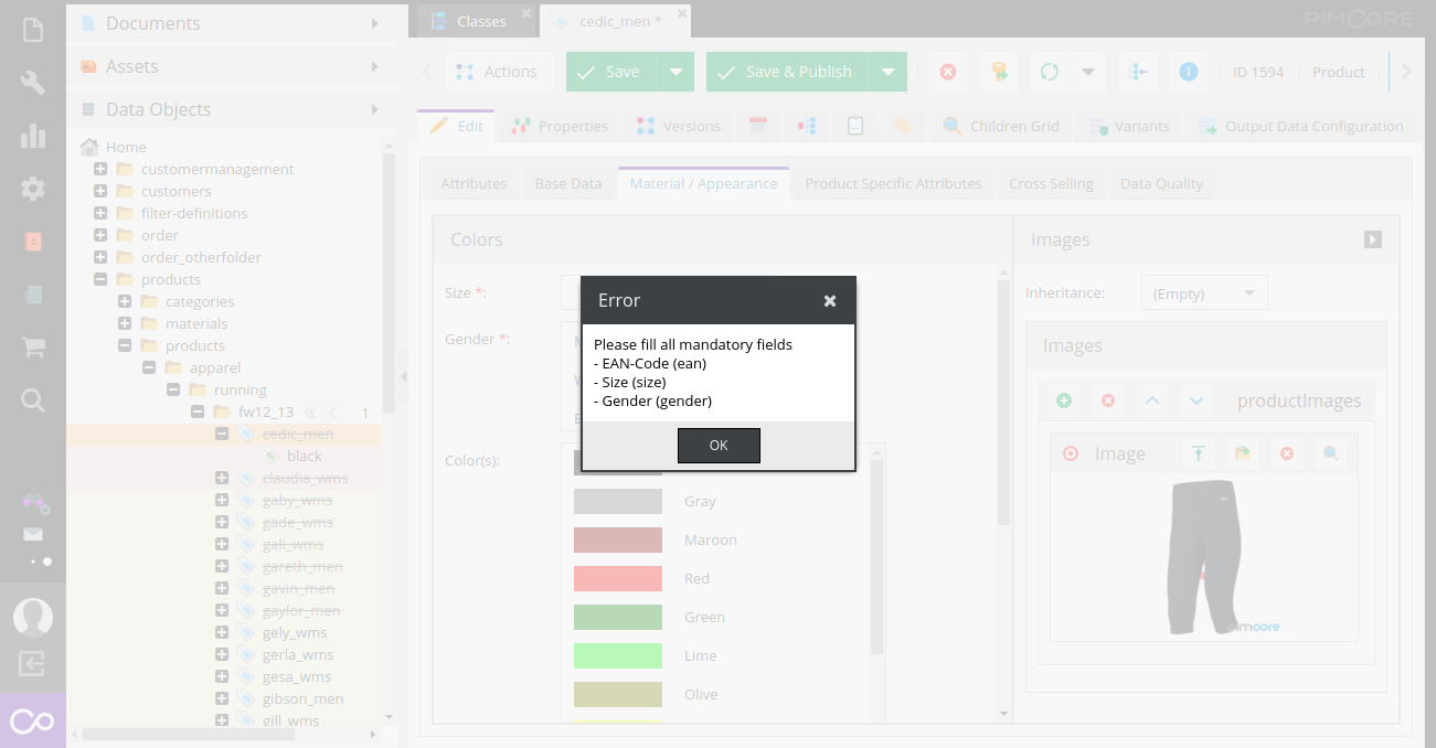 Mandatory Fields Validation Issue In Objects · Issue 3085 · Pimcore Pimcore · Github