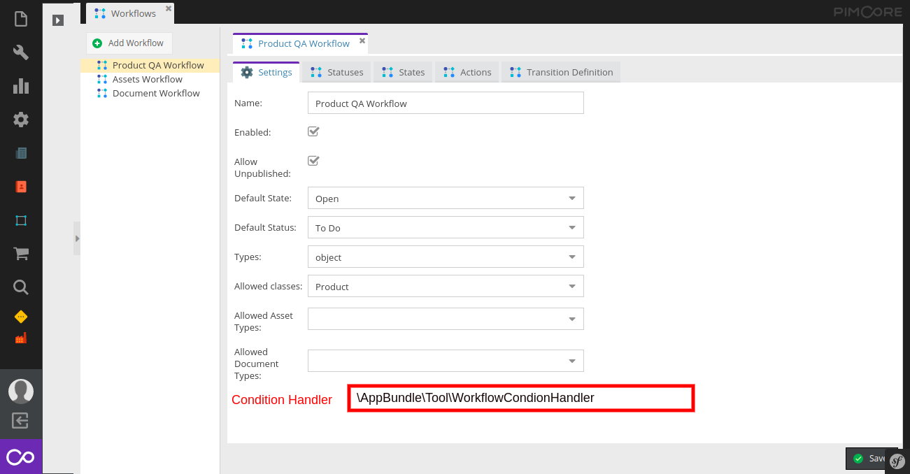 [Workflowmanagement] Conditional Workflow · Issue #3086 · pimcore/pimcore · GitHub