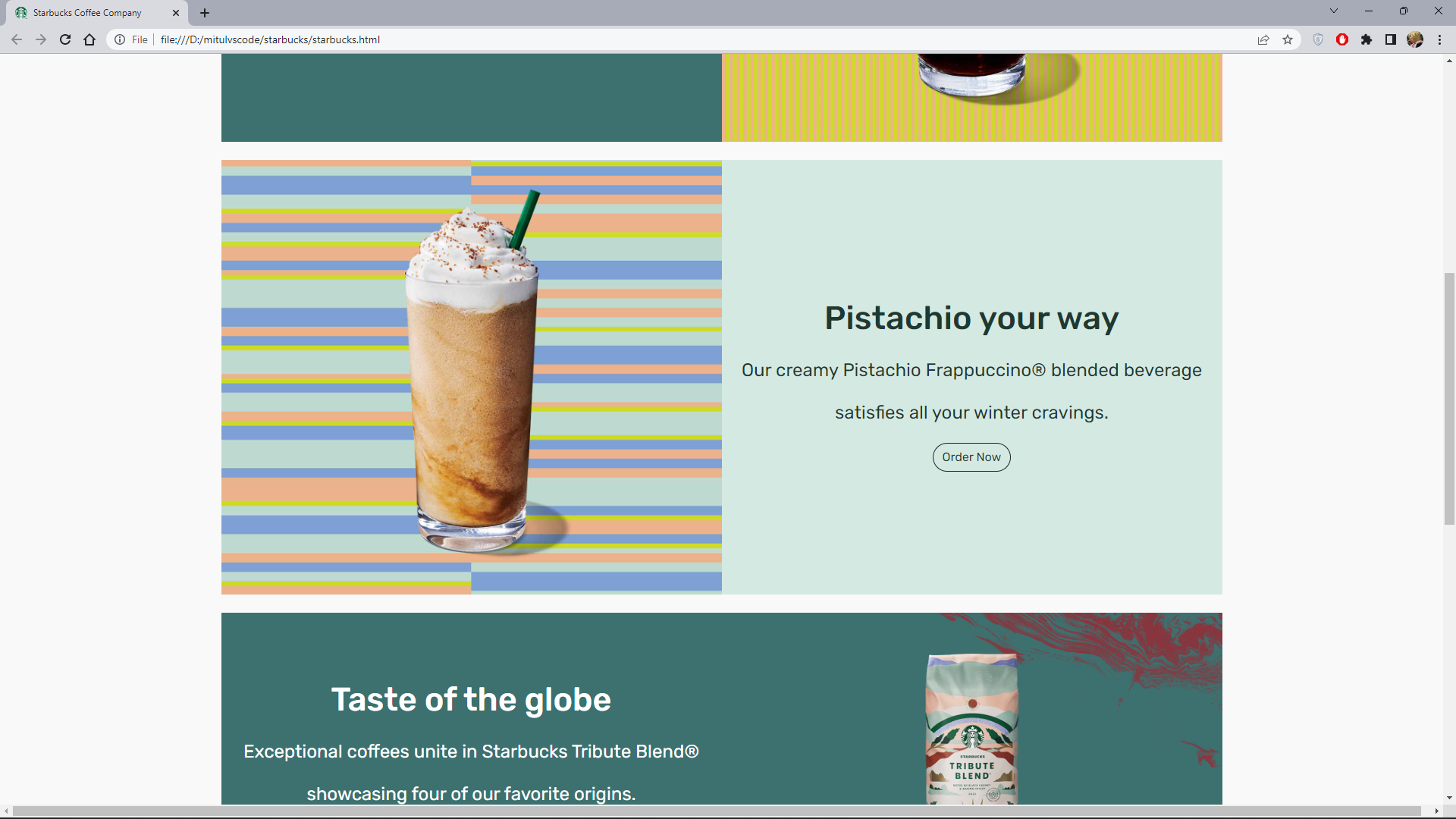 GitHub - Mitul30M/Starbcks-Framework: A Starbucks Official Website Copy (only HTML and CSS).