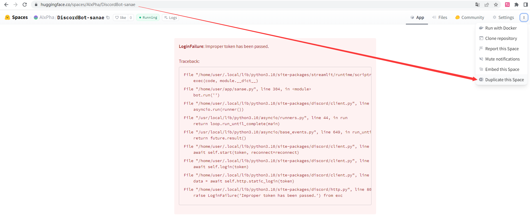 通过 Huggingface （免费服务器）运行教程 · Issue #1 · Hoshinonyaruko/Sanae-Discord · GitHub