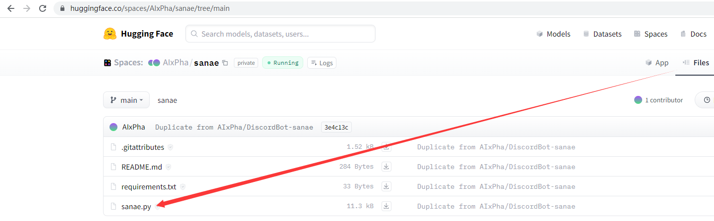 通过 Huggingface （免费服务器）运行教程 · Issue #1 · Hoshinonyaruko/Sanae-Discord · GitHub