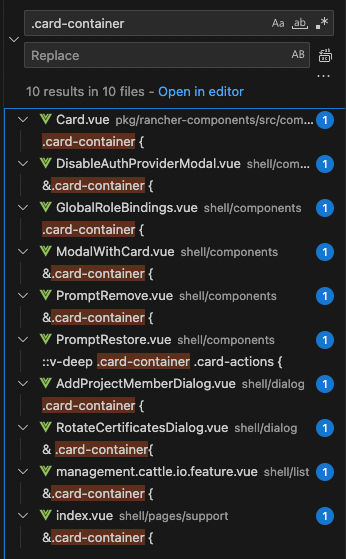 Restyle the card-component class · Issue #9090 · rancher/dashboard · GitHub