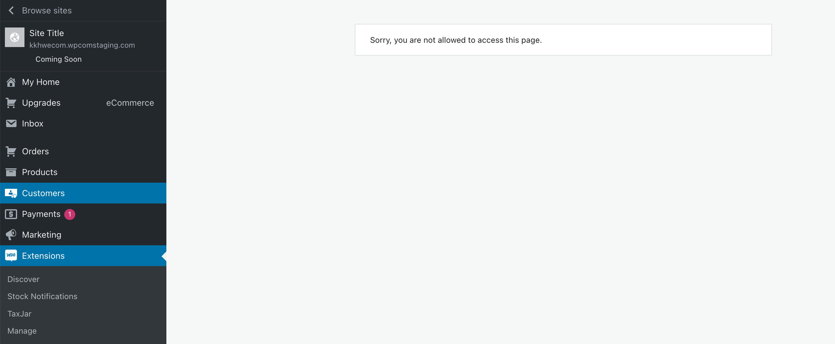 Customers Menu Item Visibility when Analytics is disabled · Issue #913 · Automattic/wc-calypso ...