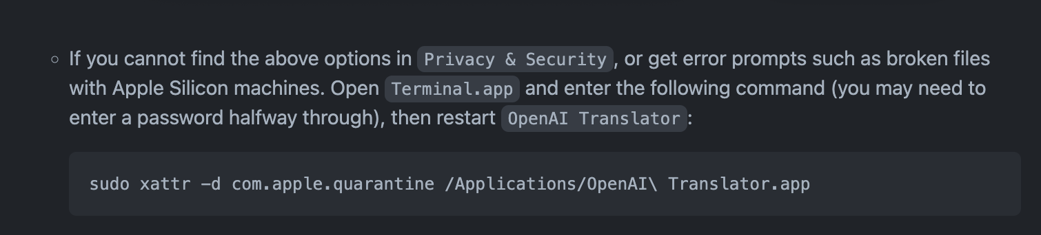 Bug 0033版本打不开 · Issue 438 · Openai Translatoropenai Translator · Github