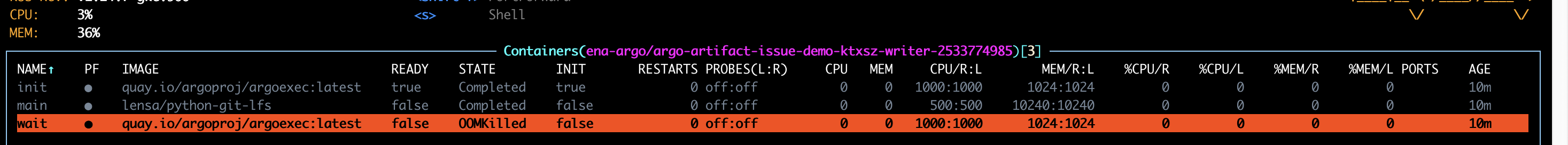 Passing large artifacts results in either `Exit code 2` or `OOM Killed` · Issue #10378 ...