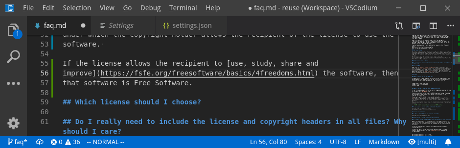 Reflow (gq) is inconsistently wrapping at the wrong column · Issue #3509 · VSCodeVim/Vim · GitHub