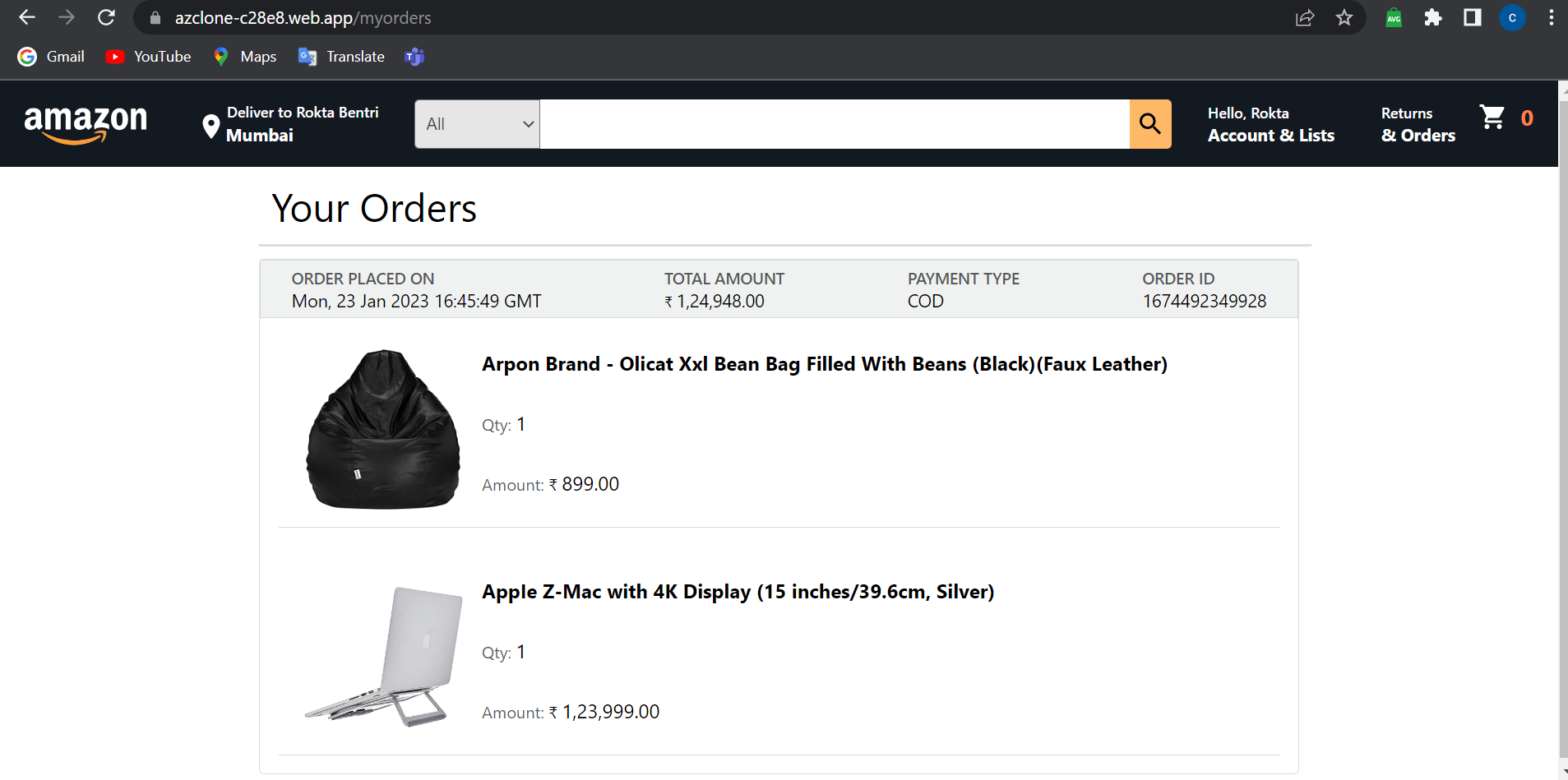 GitHub - PannagaMayya/azclone: Amazon Clone Website
