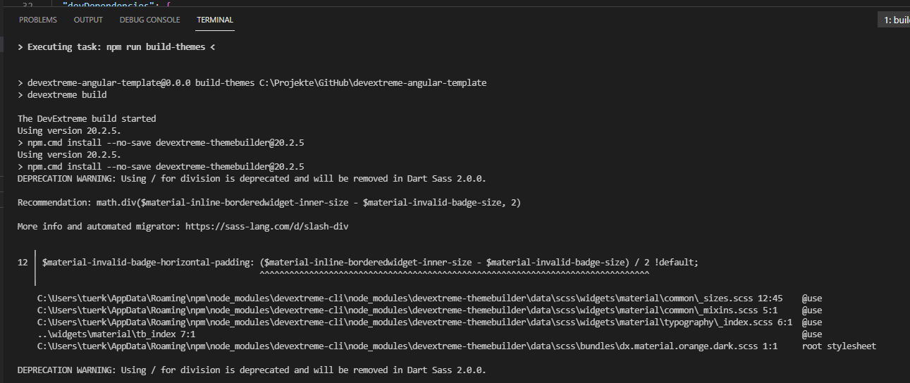 Deprecation Warning Using For Division Is Deprecated And Will Be Removed In Dart Sass 200