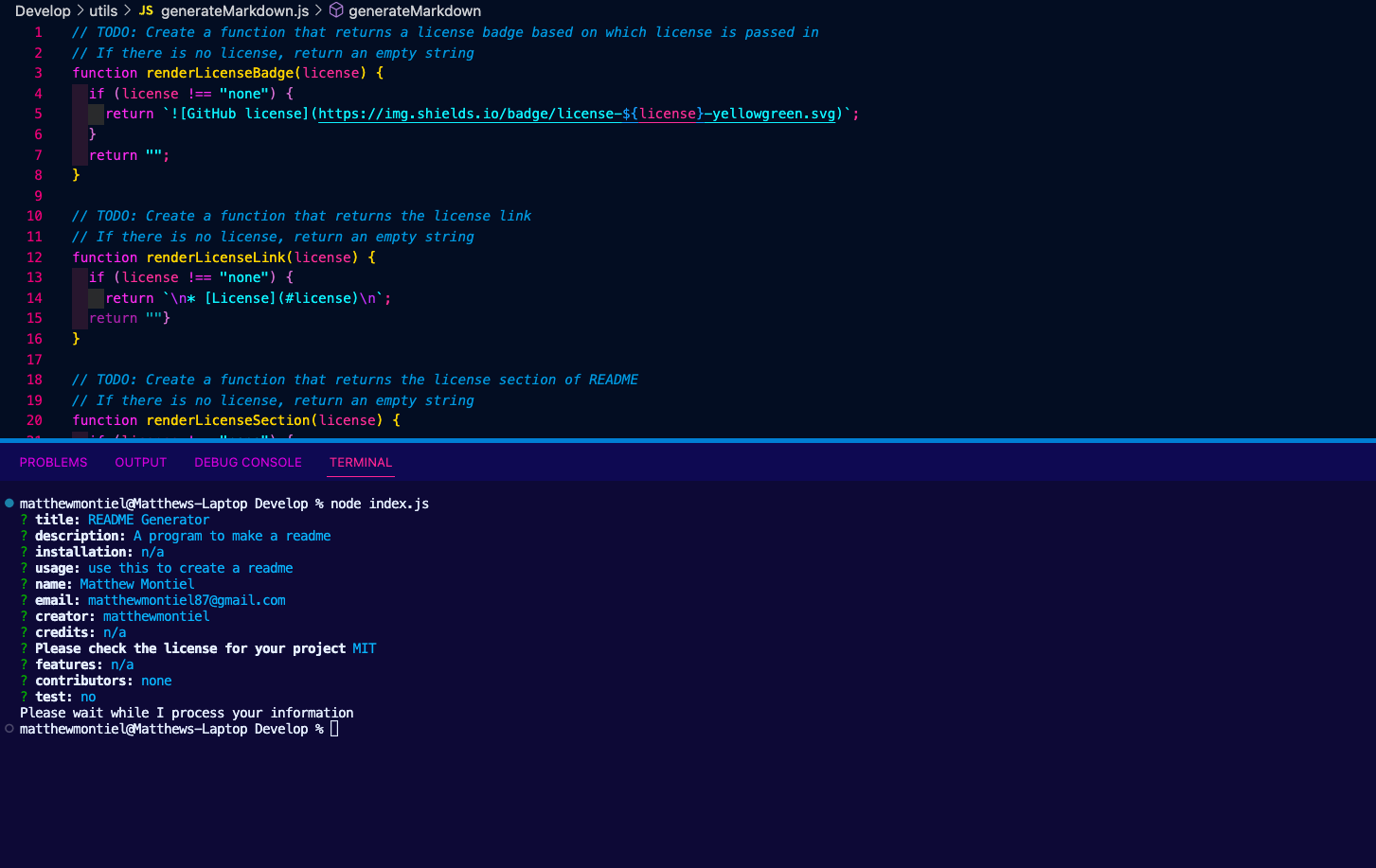 GitHub - MatthewMontiel/My-Readme-Generator