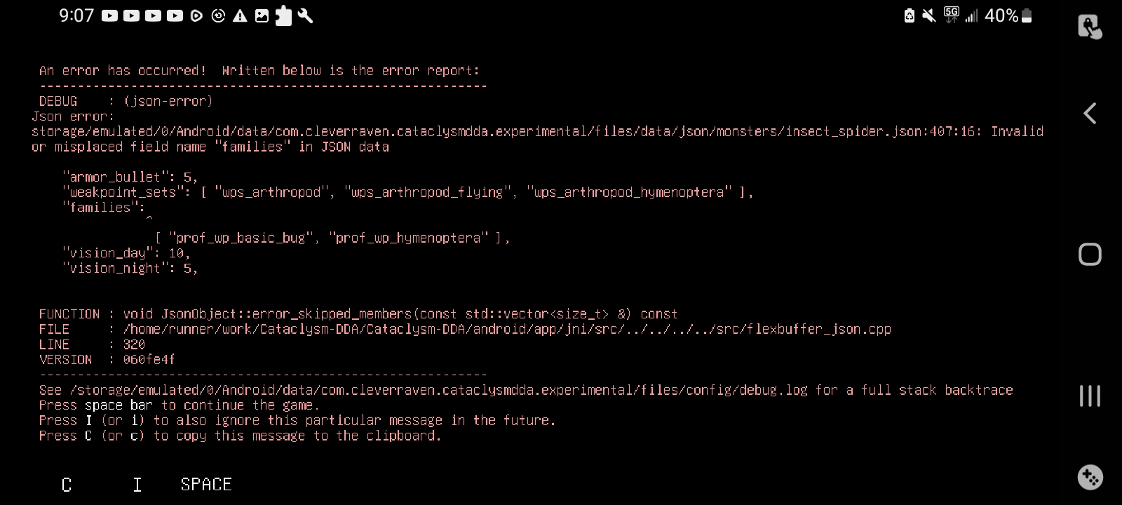 Json errors upon loading character. From #64922 likely · Issue #65162 · CleverRaven/Cataclysm ...