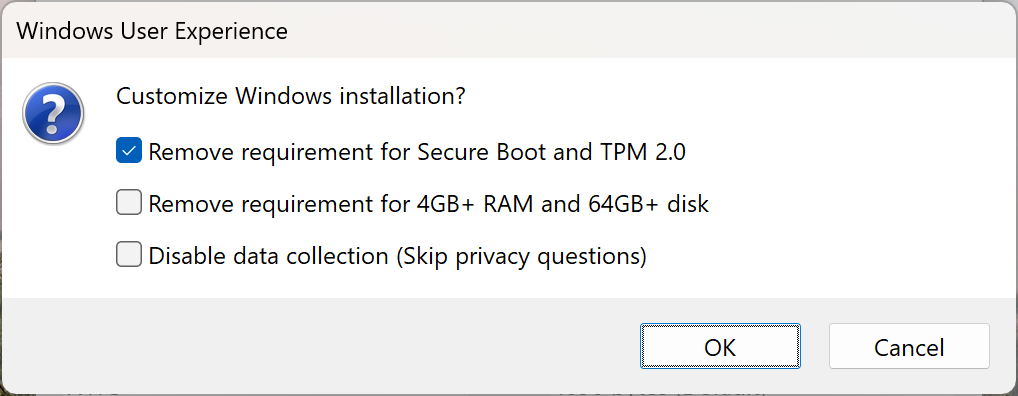 Windows 11 options not shown · Issue #1973 · pbatard/rufus · GitHub