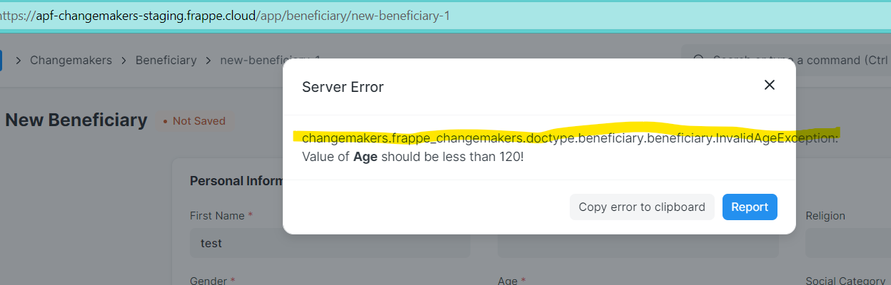 Error message handling · Issue #14 · frappe/changemakers · GitHub