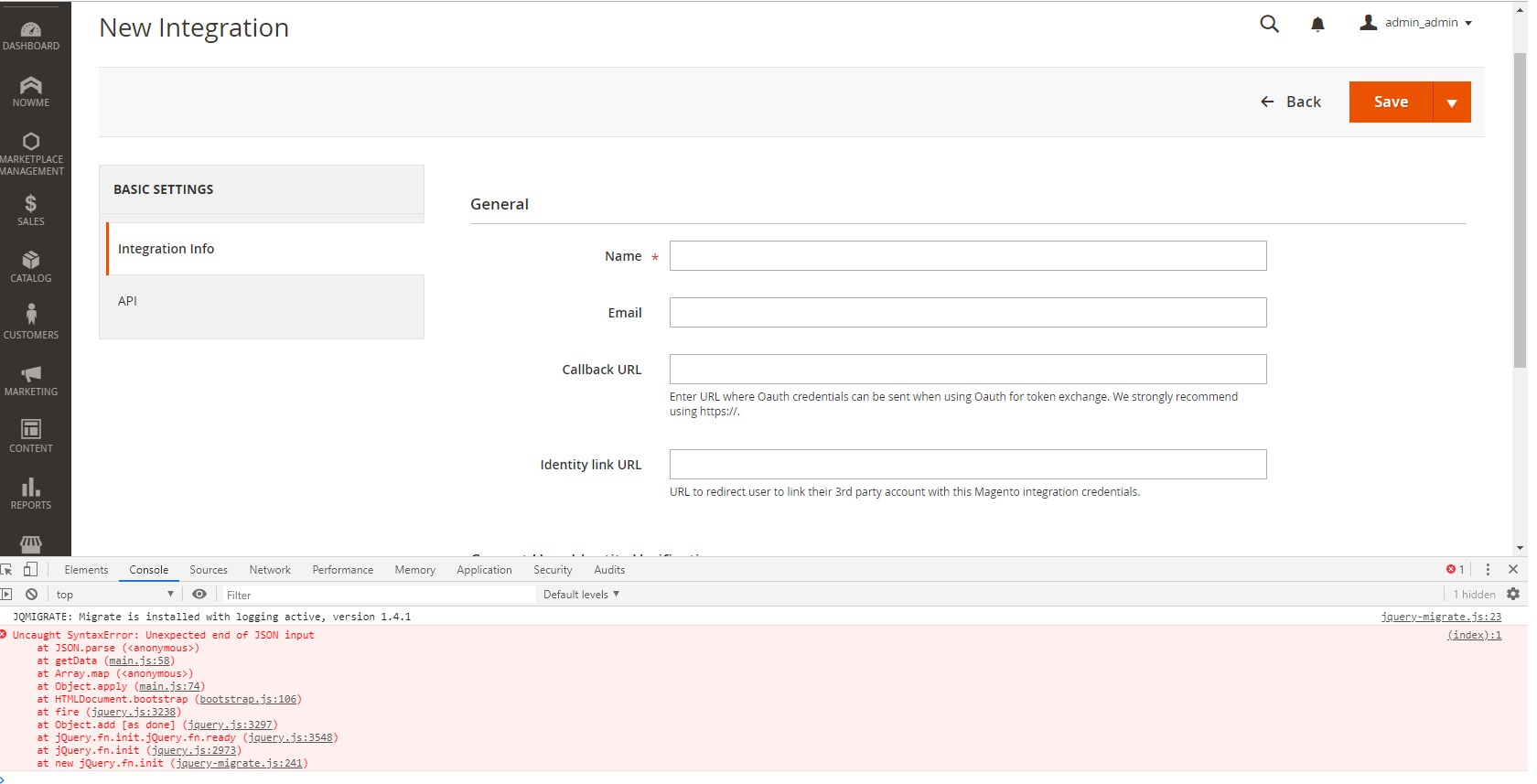 Integration fail to create new integration. · Issue #25458 · magento/magento2 · GitHub
