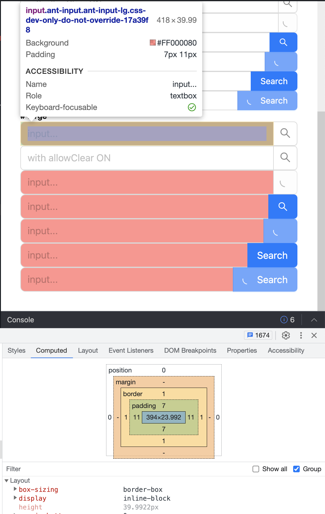 Input.Search 中 Button 比 Input 下边框布局突出半个像素 · Issue #44427 · ant-design/ant-design · GitHub