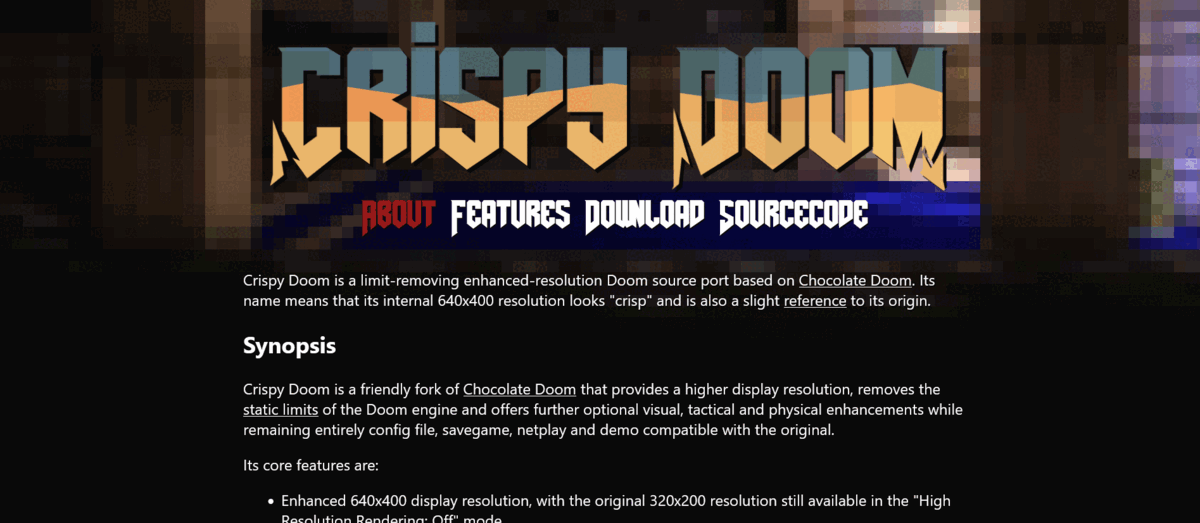 Create a dedicated homepage for Crispy Doom · Issue #1041 · fabiangreffrath/crispy-doom · GitHub