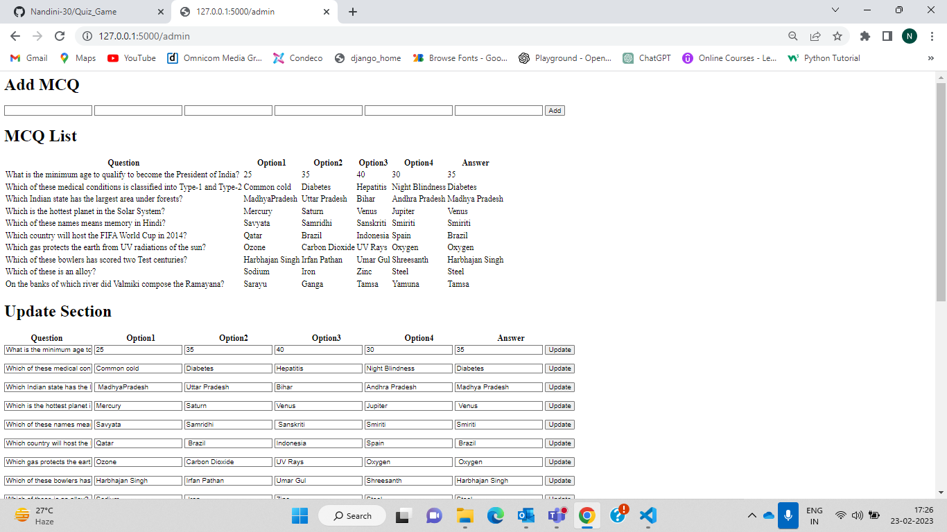 GitHub - Nandini-30/Quiz_Game