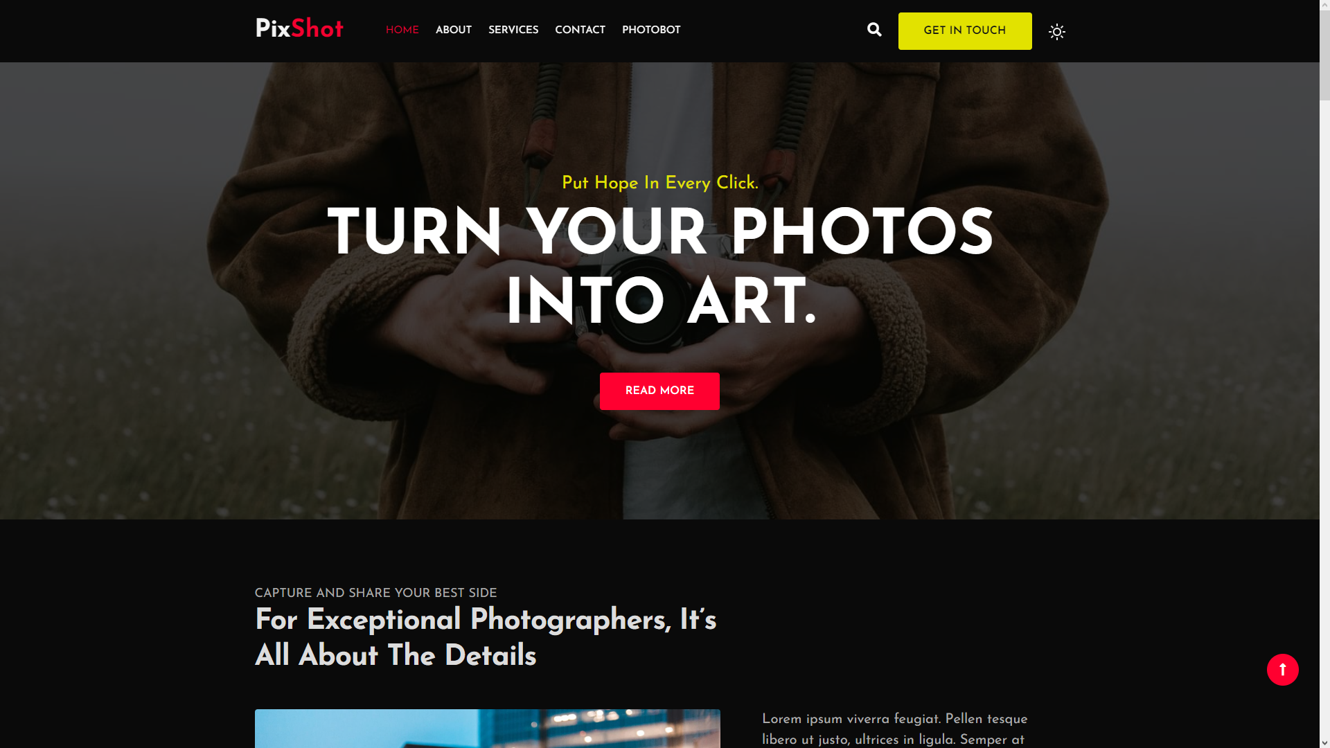 GitHub - shaheena039/PIXSHOT: My Final Project of FRT