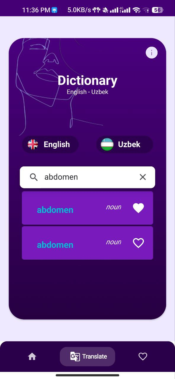GitHub - AzizbekLive/Dictionary: This Dictionary app is a simple yet functional Android ...