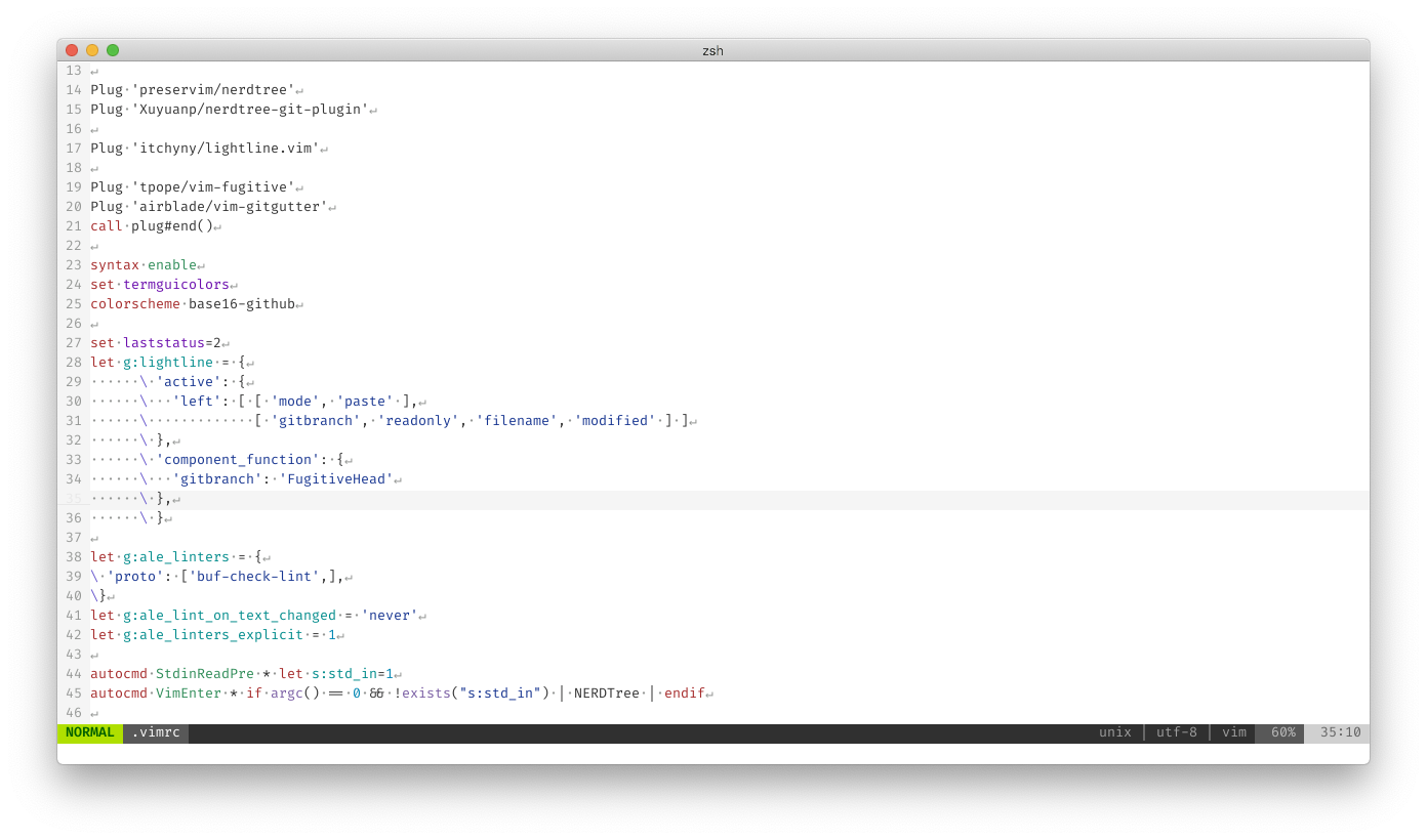 Colorscheme "one" not working as expected · Issue #330 · itchyny/lightline.vim · GitHub