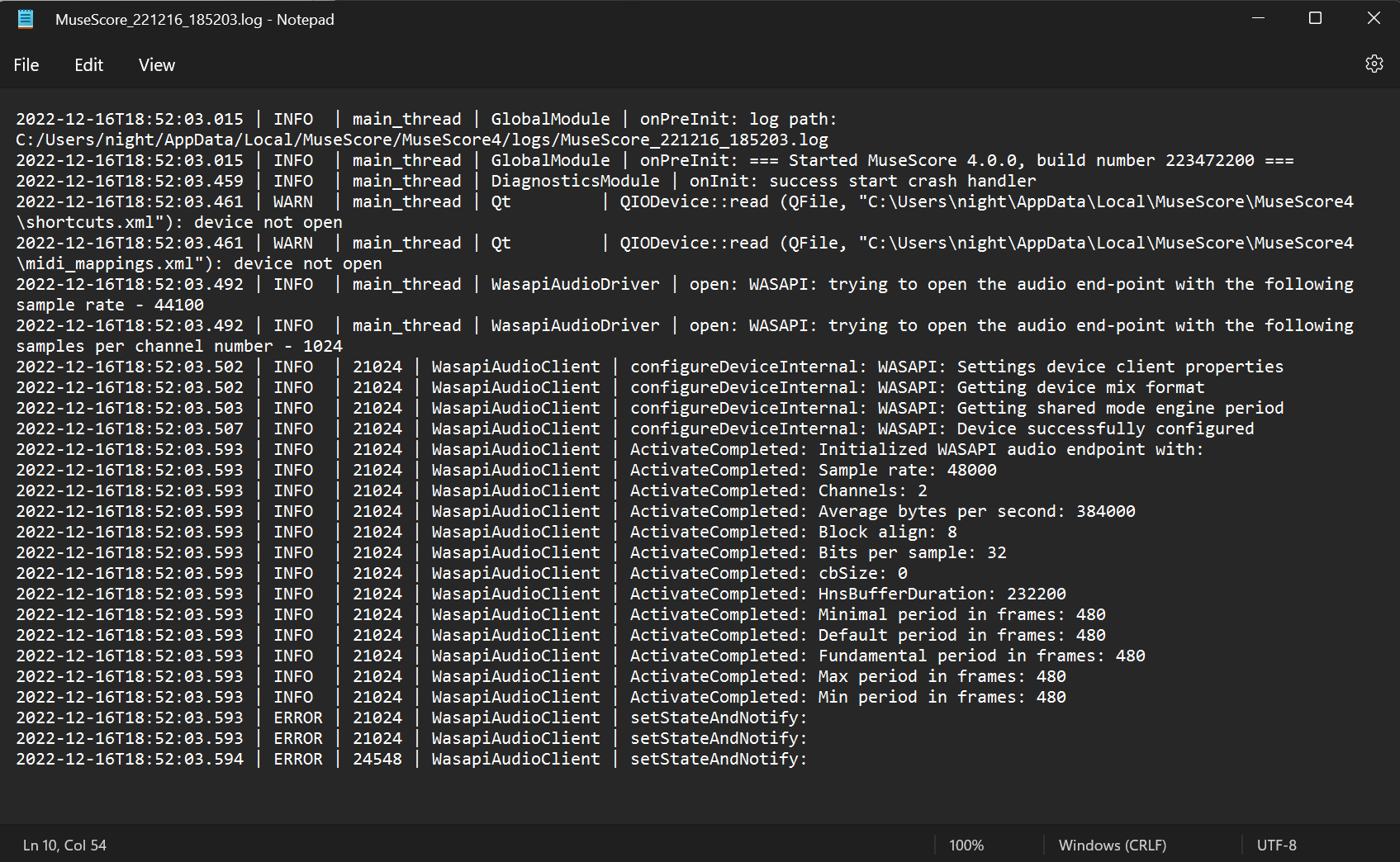 [MU4 Issue] MU4 won't open, crash on splashscreen - Windows 11 (WASAPI related) · Issue #15235 ...