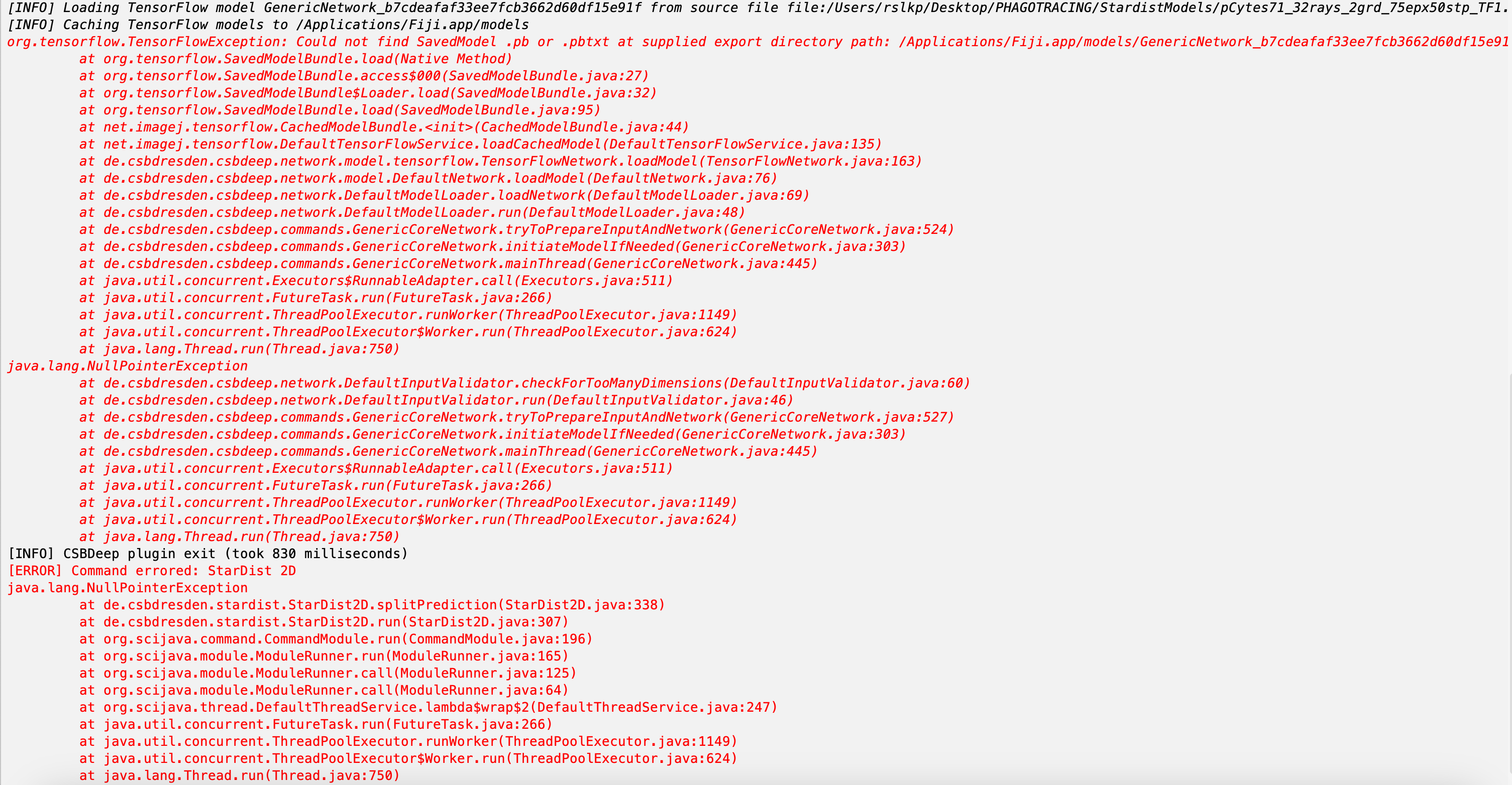 Fiji Crashing Upon Running Trained Stardist Model On Mac M1 Issue