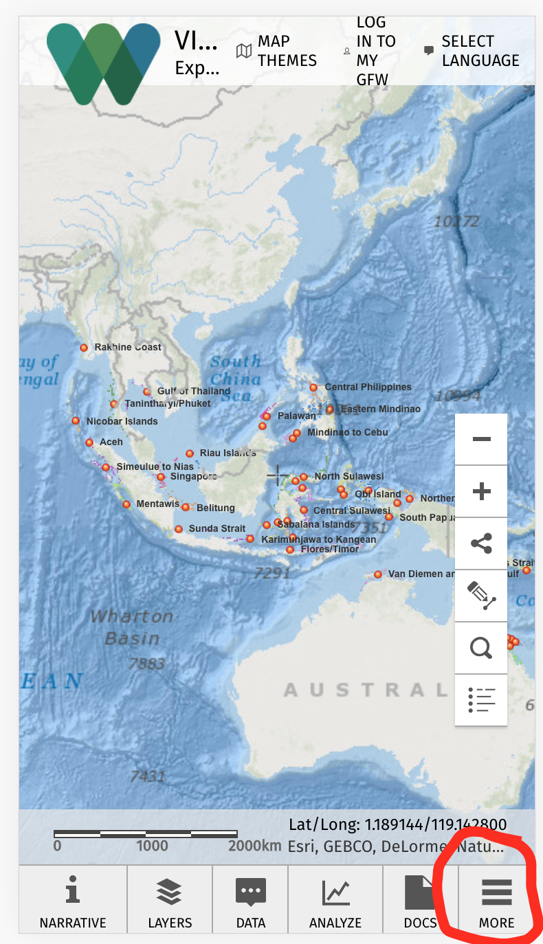 Mobile - "MORE" button · Issue #1071 · wri/gfw-mapbuilder · GitHub