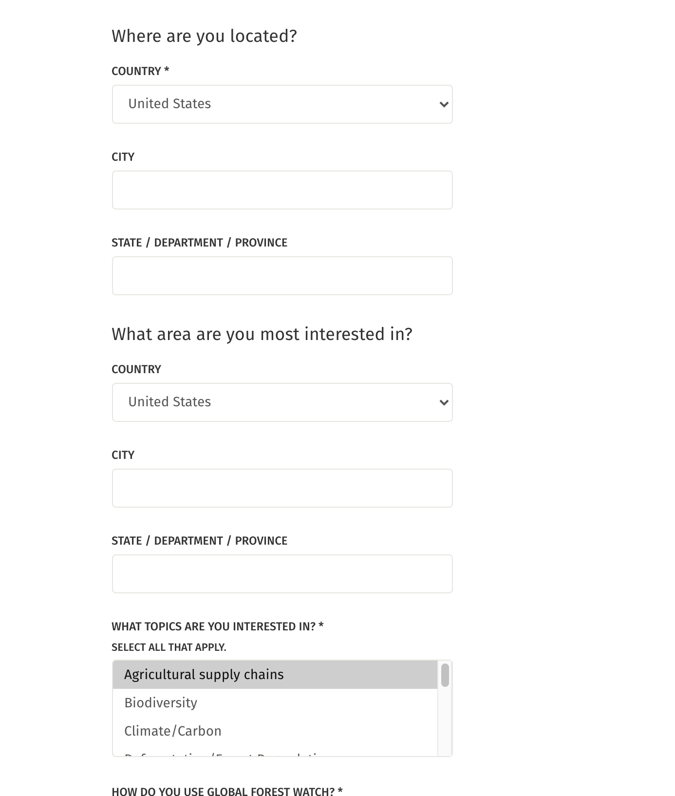 Edit MyGFW Profile Screen · Issue #1141 · wri/gfw-mapbuilder · GitHub
