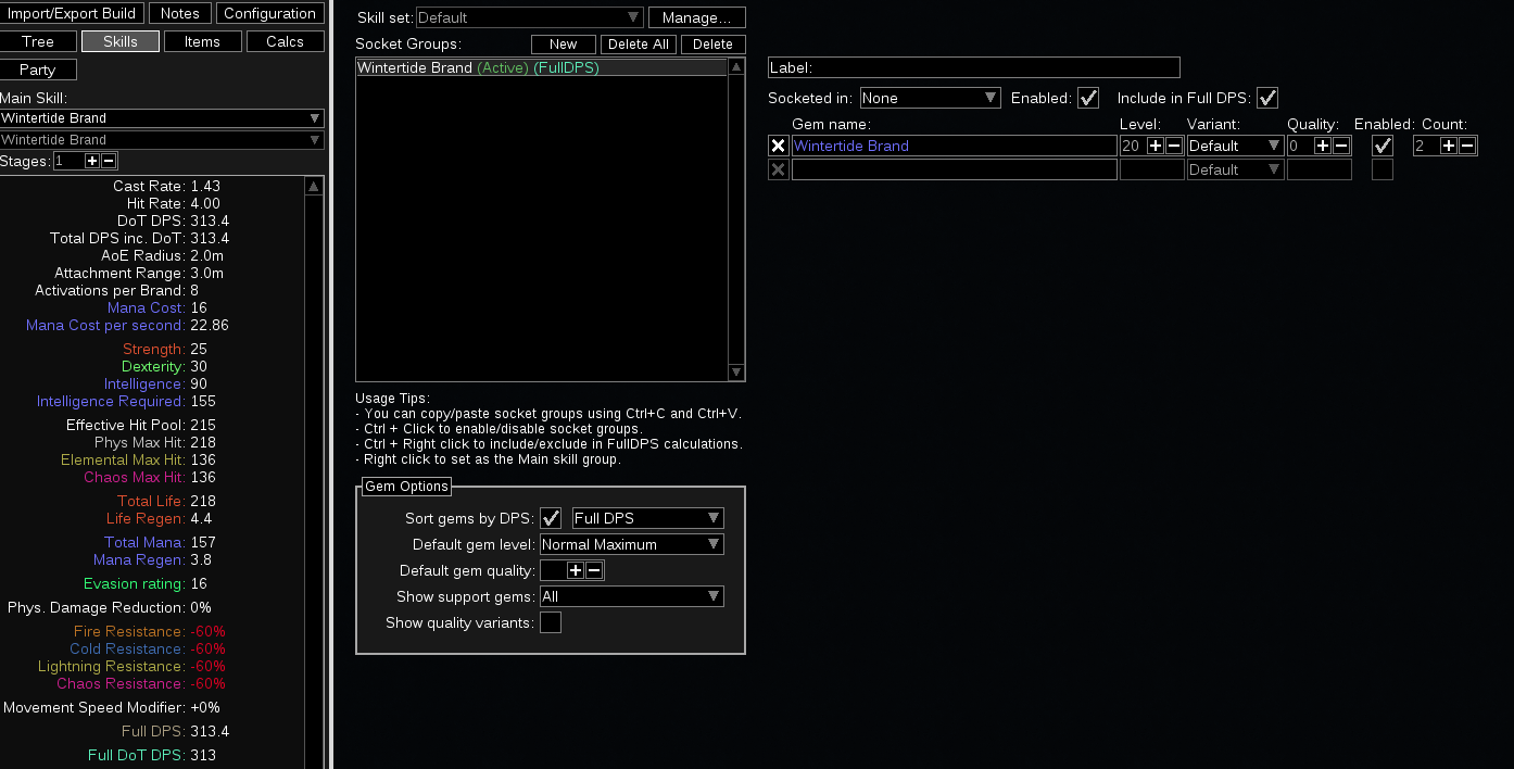 Wintertide Brand Full Dps Not Multiplying The Dot · Issue 6781 · Pathofbuildingcommunity 