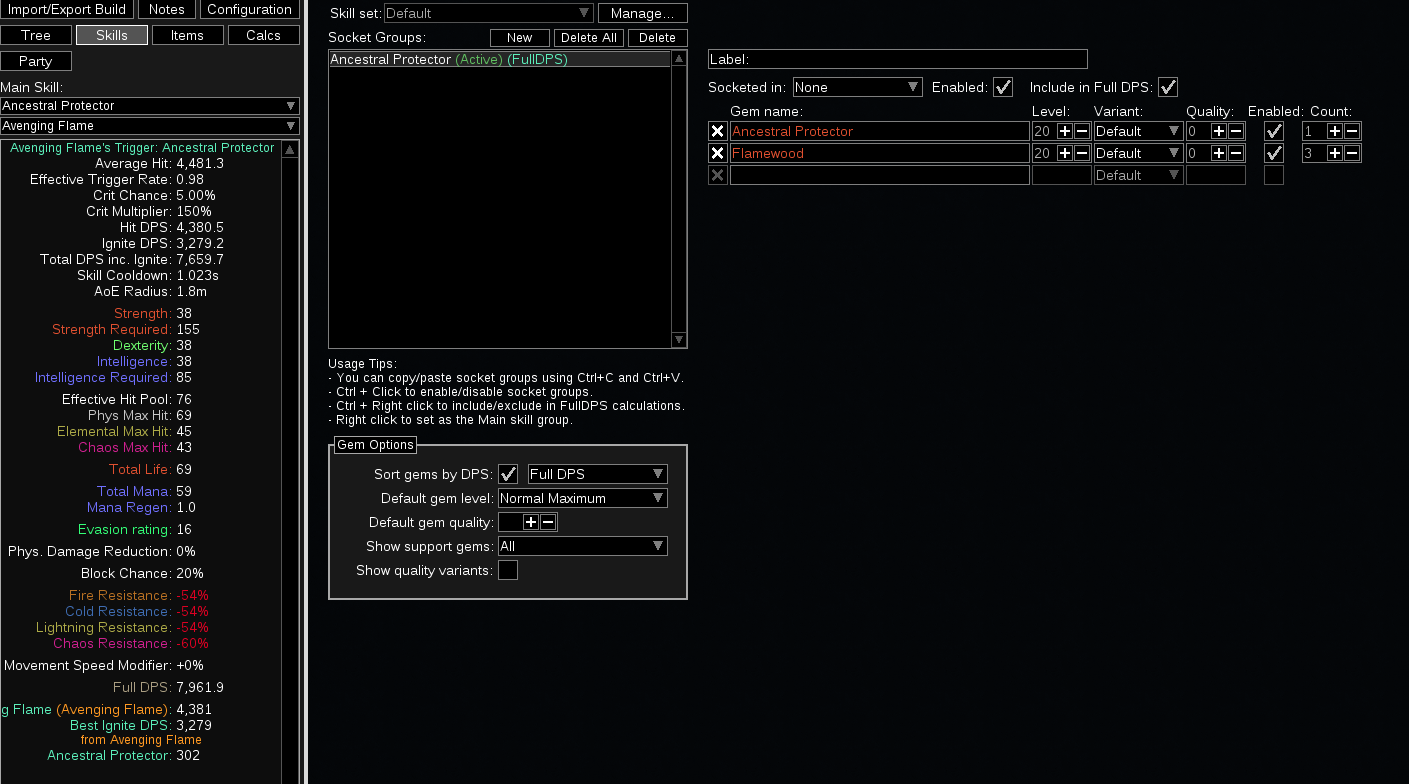 Count does not affect Flamewood support Full DPS · Issue #6857 · PathOfBuildingCommunity ...