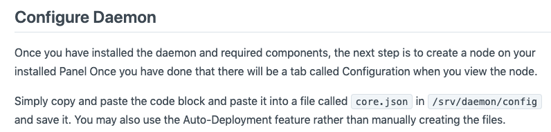 Documentation missing copy/paste text for core.json · Issue #1576 · pterodactyl/panel · GitHub