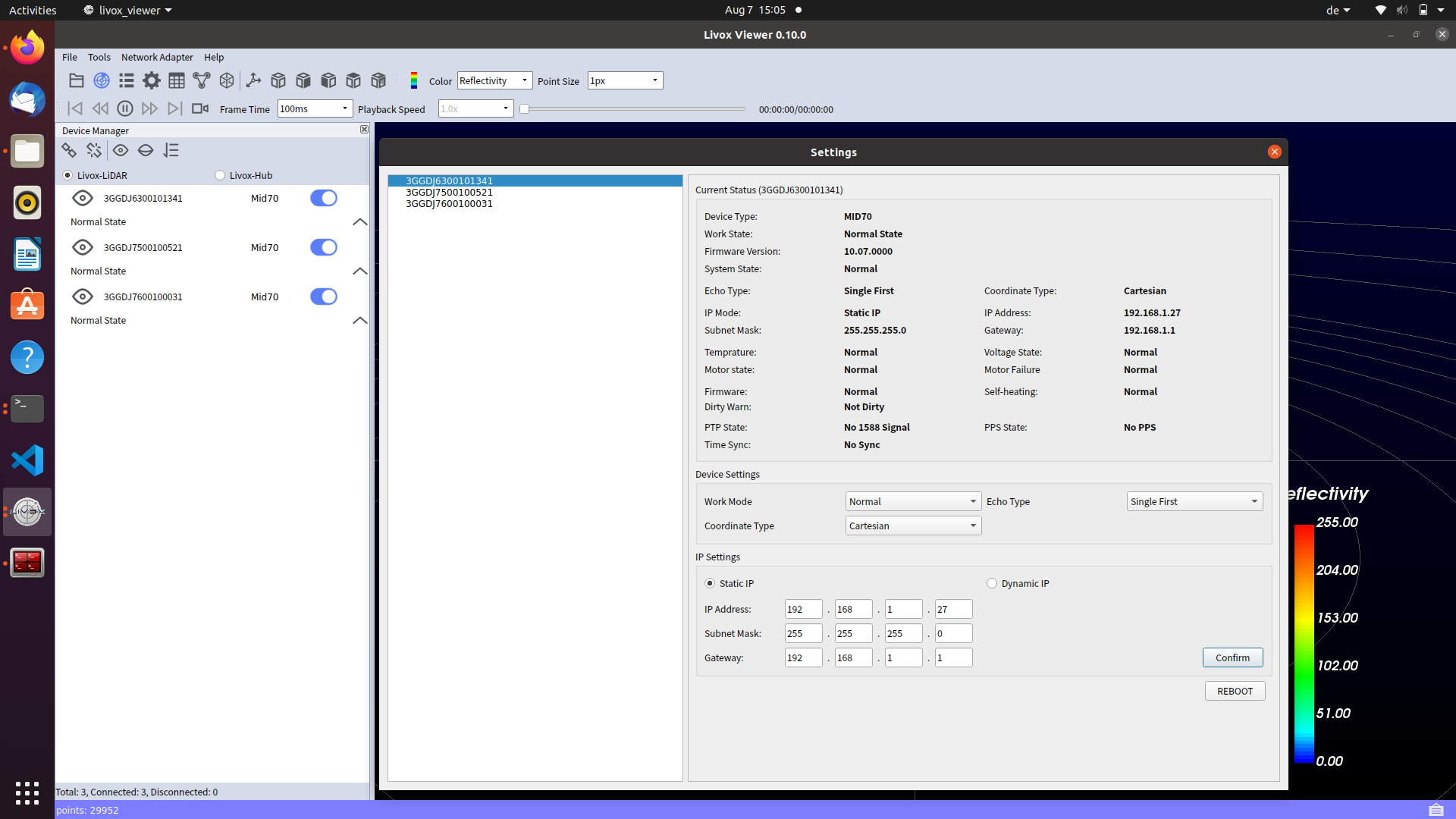 Unable to connect to Livox MID-70 using ROS launch files · Issue #156 · Livox-SDK/livox_ros ...