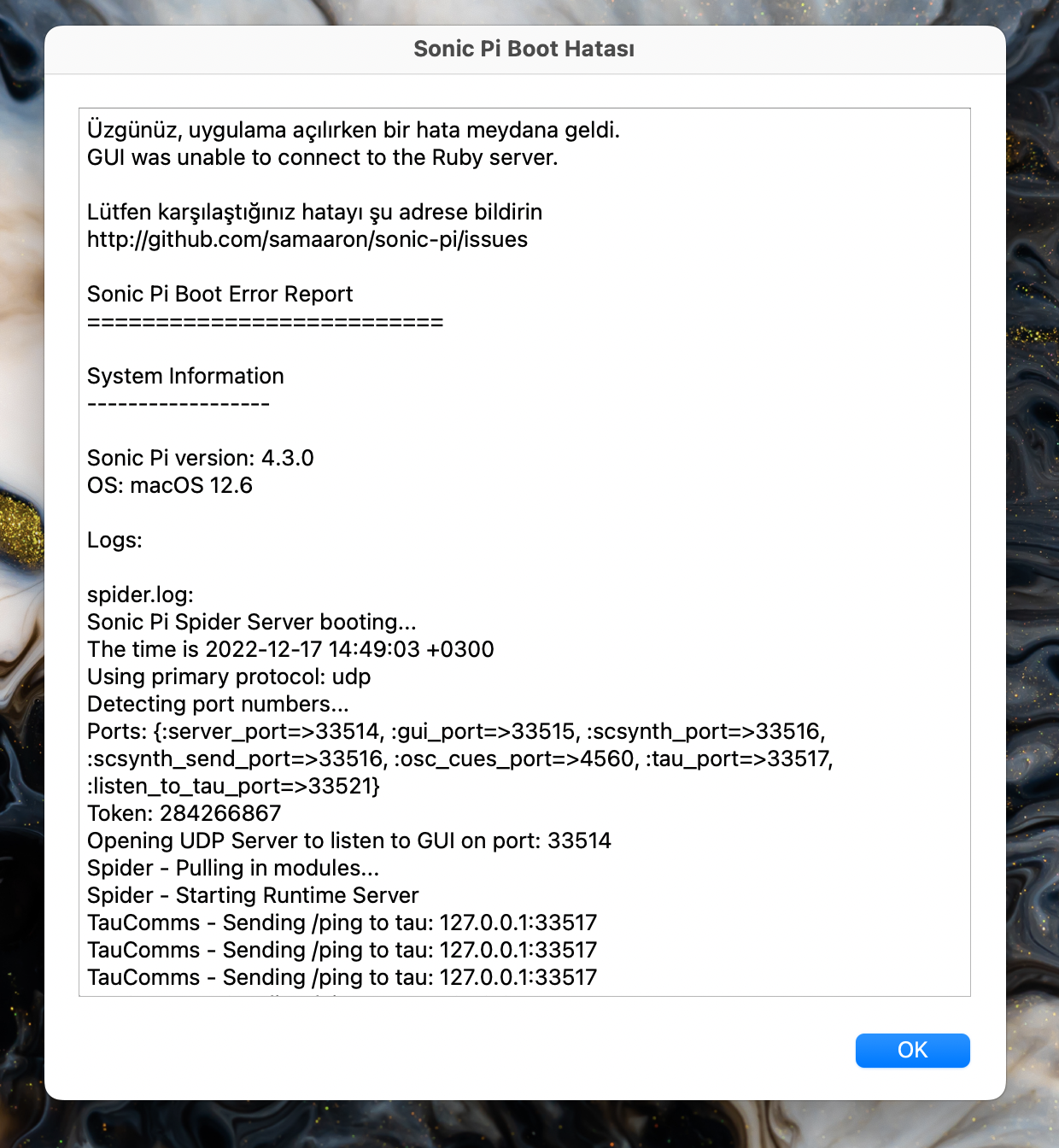 Macos Monterey 126 Boot Crash · Issue 3249 · Sonic Pi Netsonic Pi · Github 