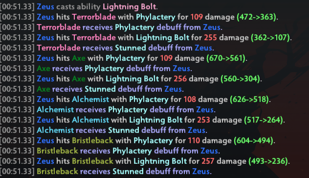 Zeus Level 25 Aoe Lightning Bolt Talent Procs Phylactery On All Targets · Issue 9260 