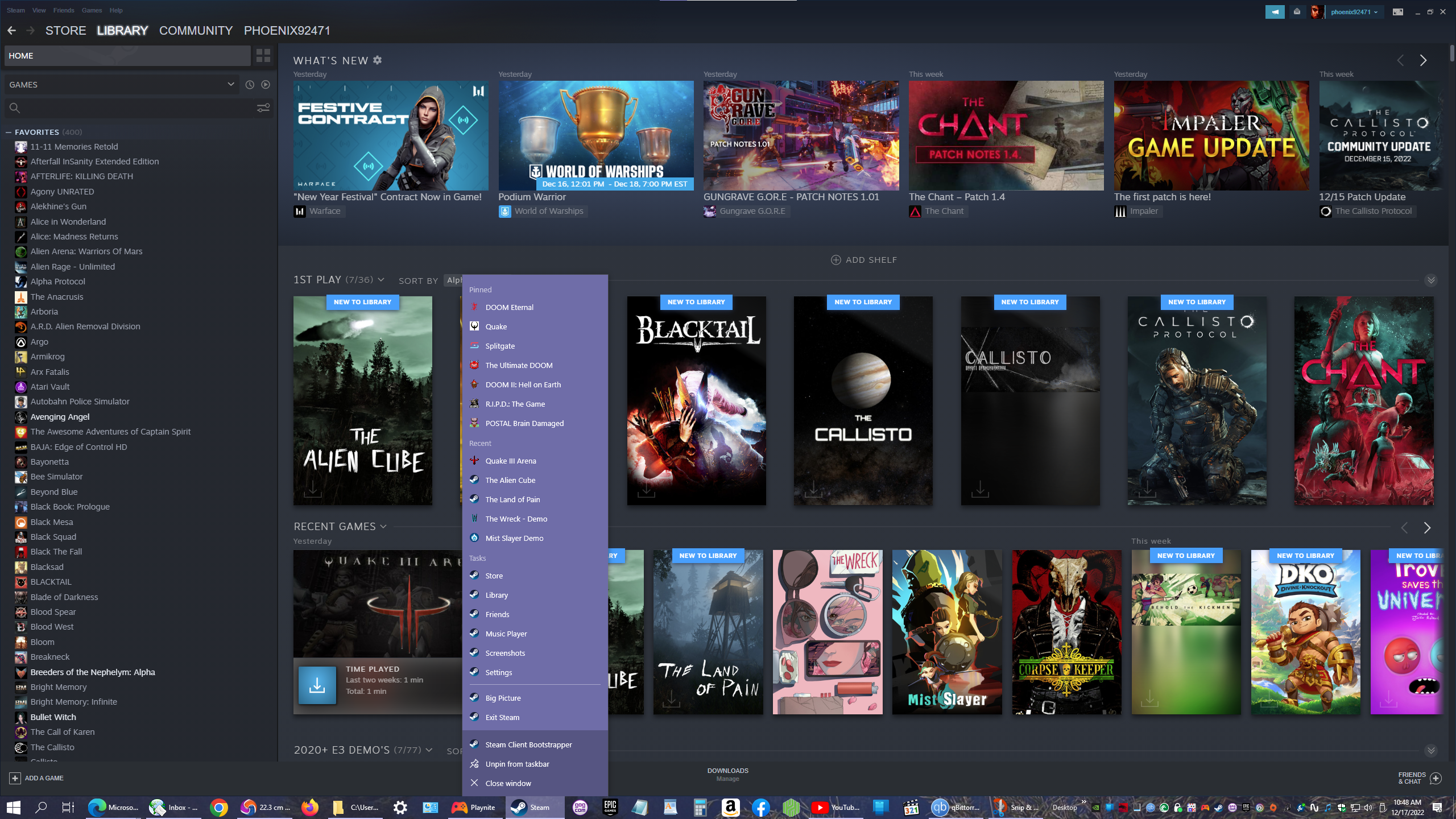 Jump List... Do Not Launch Game... Options · Issue #3221 · JosefNemec ...
