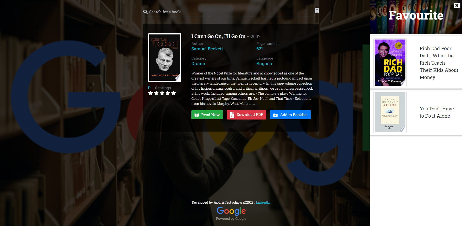 GitHub - DarkHorseCorder/NextJS-GoogleBookAPI-Debounce-Moment-SCSS-FontAweSome-Popcorn-Assignment