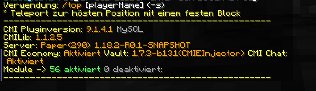 If the destination(block y) is -64~0, the command top cannot be used. · Issue #6828 · Zrips/CMI ...