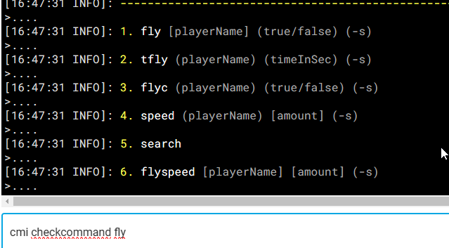 Can /fly get -s argument? And may other cmds as well? · Issue #7597 · Zrips/CMI · GitHub