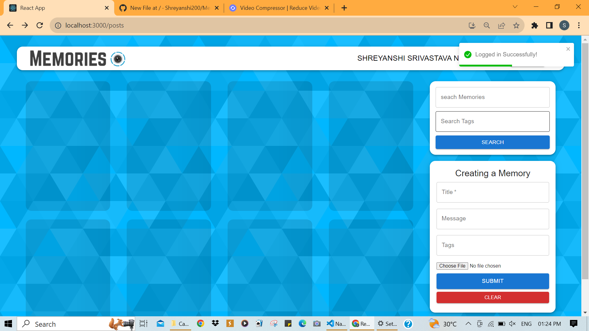 GitHub - Shreyanshi200/Memories-Social_Media_Application