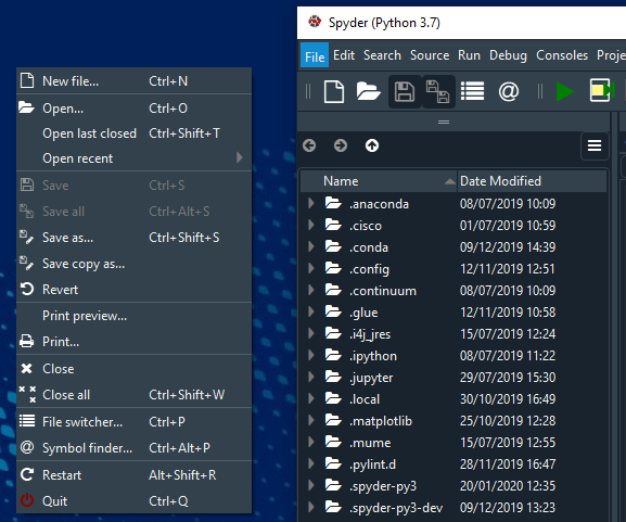 Dropdowns in the wrong display · Issue #11353 · spyder-ide/spyder · GitHub