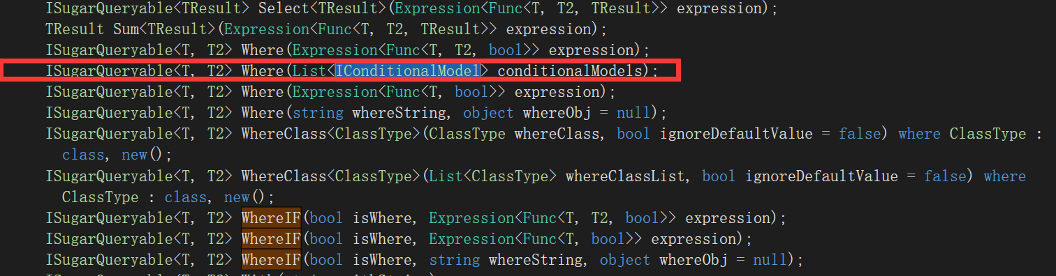 【feedback】是否可以对WhereIF提供关于IConditionalModel的重载支持及关于or条件符 · Issue #334 · DotNetNext/SqlSugar · GitHub