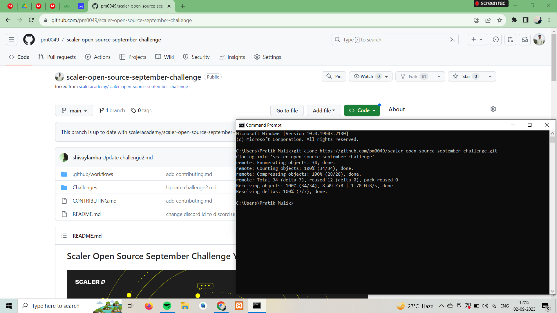 Challenge2 Pratik Mulik · Issue 426 · Scaleracademyscaler Open Source September Challenge