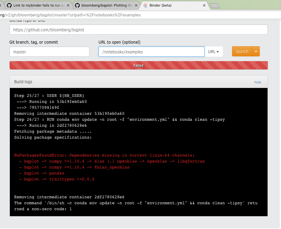 Link To Mybinder Fails To Run Examples Interactively · Issue 576 · Bqplotbqplot · Github 6496