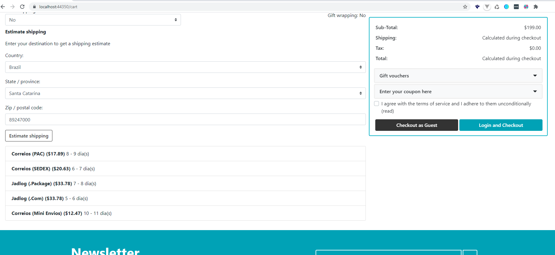 How to select a estimate shipping and show on cart summary? · Issue #70 · grandnode/grandnode2 ...