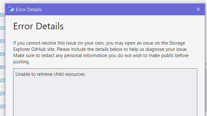 Unable to retrieve child resources from storage account · Issue #4935 · microsoft ...