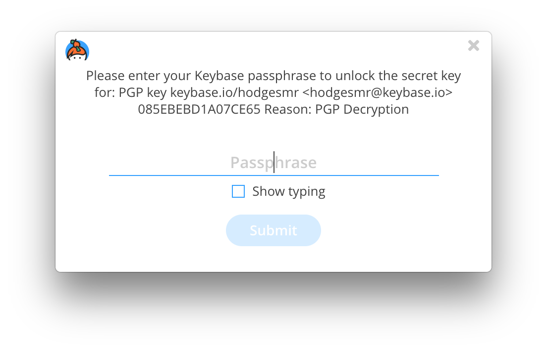 keybase pgp decrypt - Failed to unlock key; bad passphrase · Issue #7518 · keybase/client · GitHub