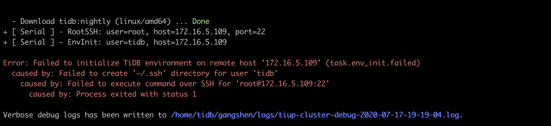 tiup scale-out failed when the home dir of deploy user already exits · Issue #610 · pingcap/tiup ...