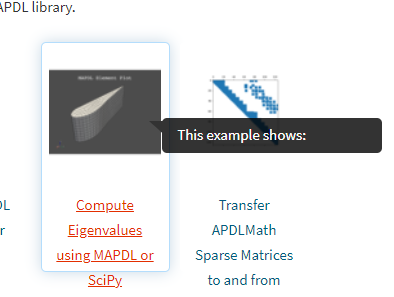 Poor appearance of tooltips in Gallery Examples · Issue #1138 · ansys/pymapdl · GitHub